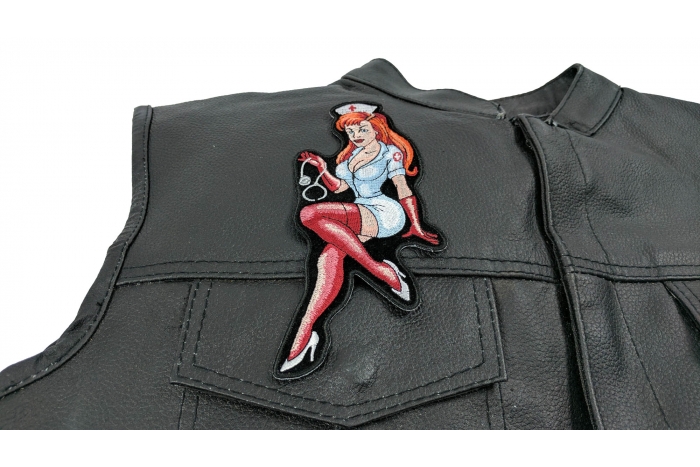 Sexy Red Head Nurse Patch | Embroidered Sexy Nurse Patches