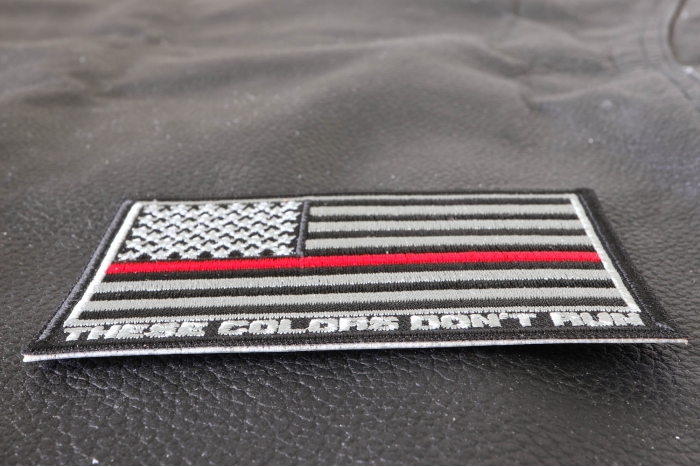 Thin Red Line American Flag These Colors Don't Run Patch | Embroidered Patches by Ivamis Patches