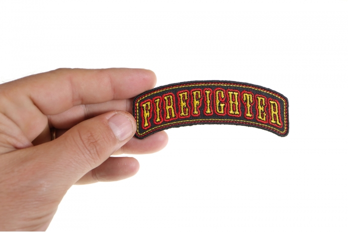 Small Firefighter Patch - Rocker | Embroidered Patches by Ivamis Patches
