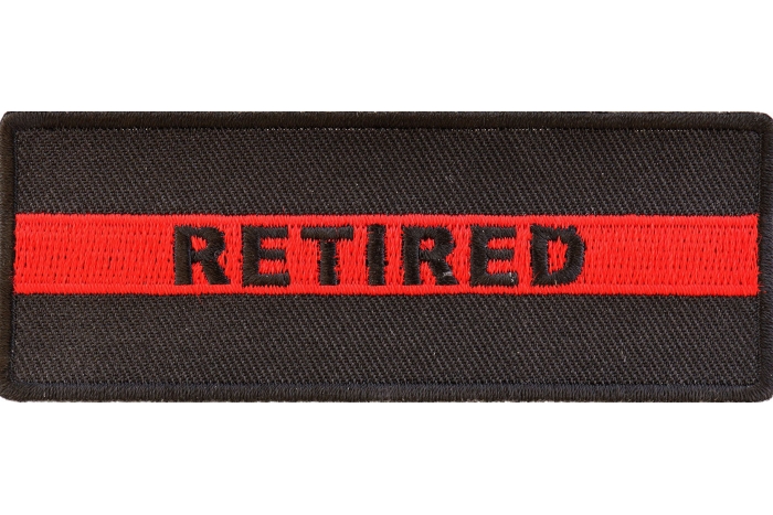 Retired Red Line Firefighter Patch | Fire Fighter Patches -TheCheapPlace