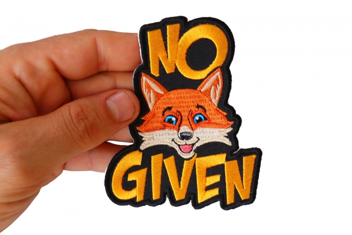 No Fox Given Funny Patch for Sewing or Ironing on to Clothes by Ivamis ...
