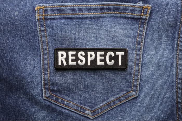 Respect Patch shown on jeans