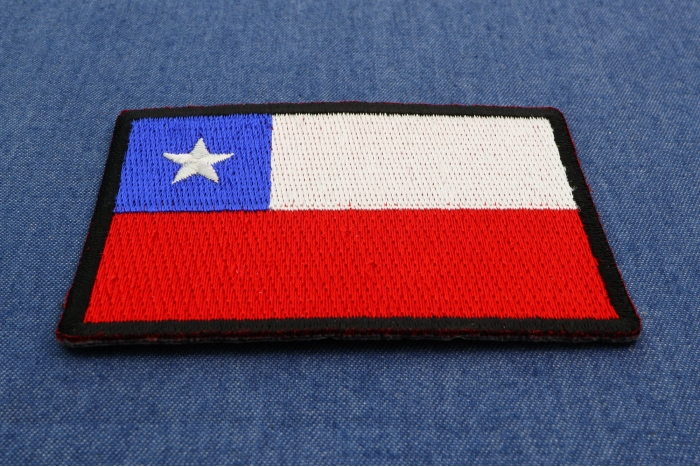 Chile Flag Patch diagonal view