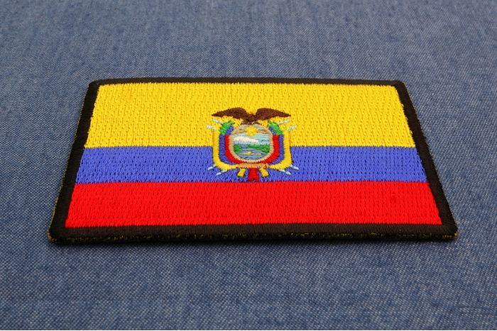 Ecuador Flag Patch diagonal view