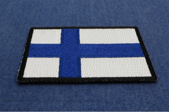 Finland Flag Patch diagonal view