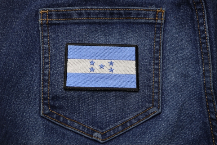 Honduras Flag Patch shown on jeans