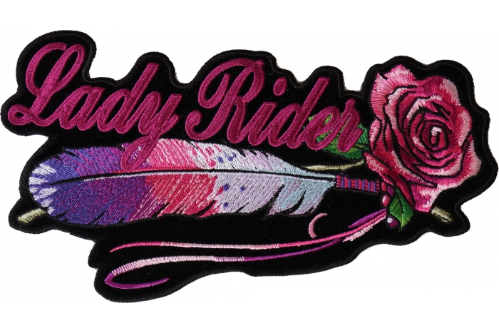 Large Lady Rider Patch for Back of Biker Jackets by Ivamis Patches