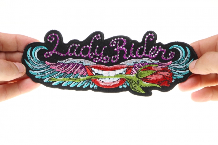 Large Lady Rider Patch for Back of Jackets by Ivamis Patches