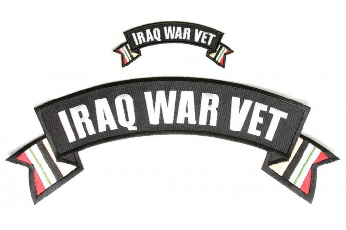 Iraq War Vet Patches Small and Large 2 Piece Rocker Patch Set by Ivamis ...