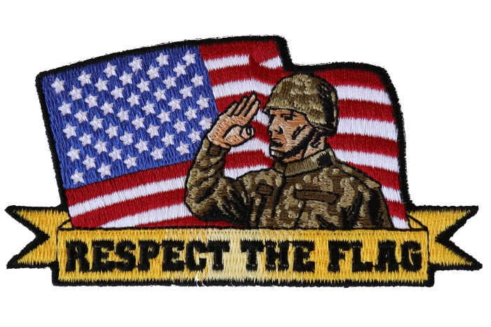 Respect the flag Soldier Salute Patch by Ivamis Patches