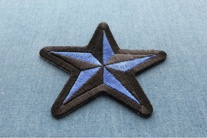 Iron On Blue Black Star Patch 1 | Embroidered Patches by Ivamis Patches