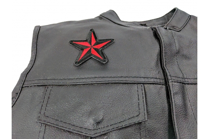 Iron On Red Black Star Patch | Embroidered Patches by Ivamis Patches