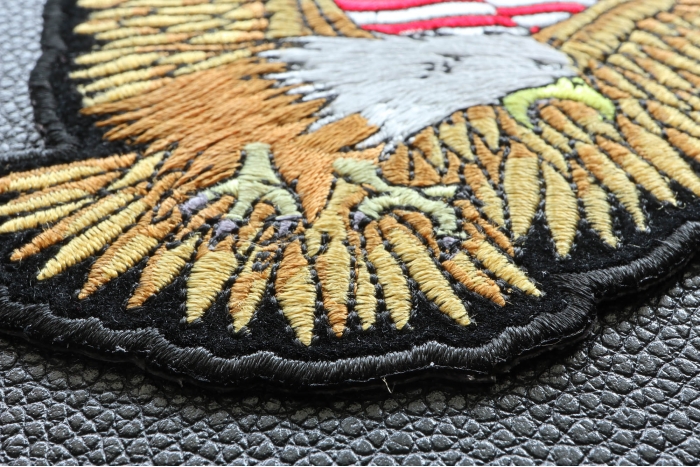 Gold Eagle Patch With US Flag Small | Embroidered Patches by Ivamis Patches