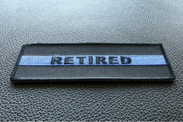 RETIRED Subtle Police Officer Patch | Embroidered Patches by Ivamis Patches