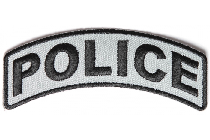 Police Rocker Patch Black Gray