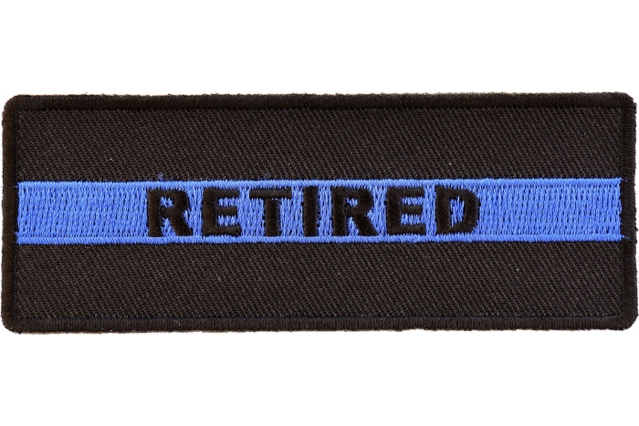 RETIRED Subtle Police Officer Patch | Embroidered Patches by Ivamis Patches