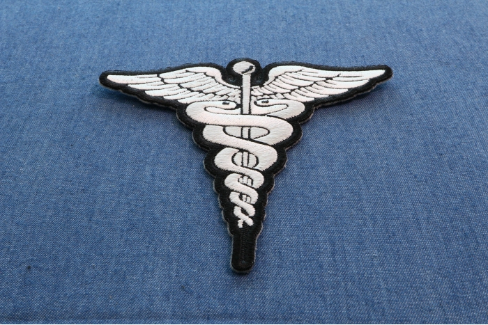 Medic Symbol Patch BW by Ivamis Patches