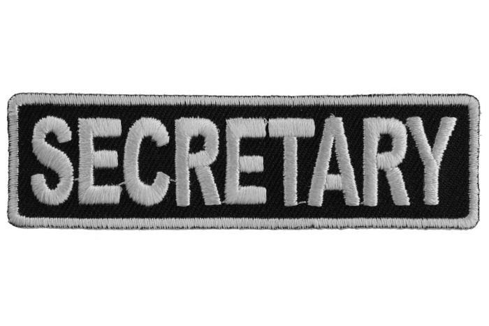 Secretary Patch Black White - MC Rank Patches by Ivamis Patches