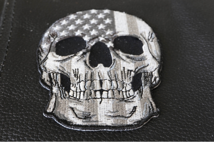 American Flag Skull Patch for Sewing or Ironing on to Clothes by Ivamis ...
