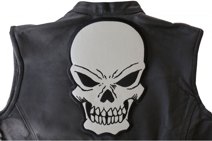 Large Reflective Skull Patch for Back of Motorcycle Jackets by Ivamis ...