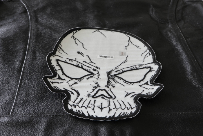 Reflective Skull Large Back Patch | Skull Patches -TheCheapPlace