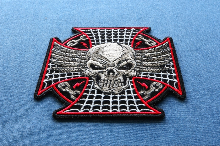 Skull Patch for Motorcycle Riding Vests by Ivamis Patches