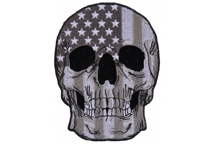 American Flag Skull Patch for Sewing or Ironing on to Clothes by Ivamis ...