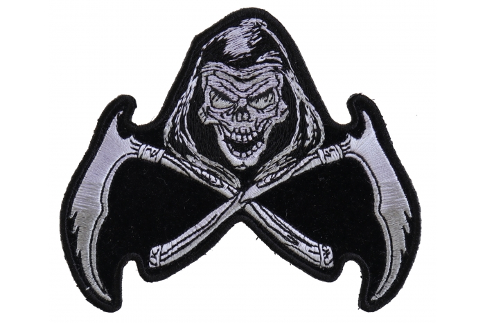 Reaper Scythe Patch for Sewing or Ironing on to Jackets by Ivamis Patches