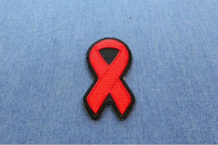 Red Ribbon AIDS Awareness Patch by Ivamis Patches