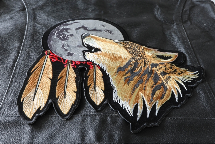 Howling Wolf Large Back Patch for Jackets by Ivamis Patches