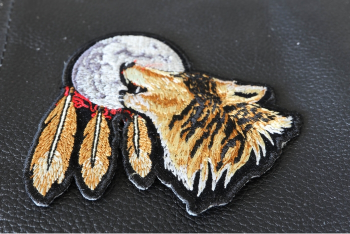 Iron On Wolf Moon Small Patch | Embroidered Patches by Ivamis Patches