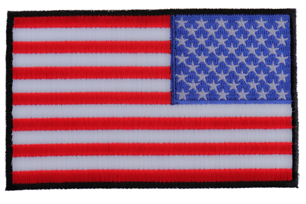 American REVERSED Flag Patch with Black Borders - TheCheapPlace