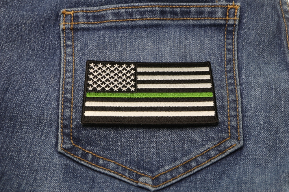 Subdued Green Stripe American Flag Patch | American Flag Patches ...
