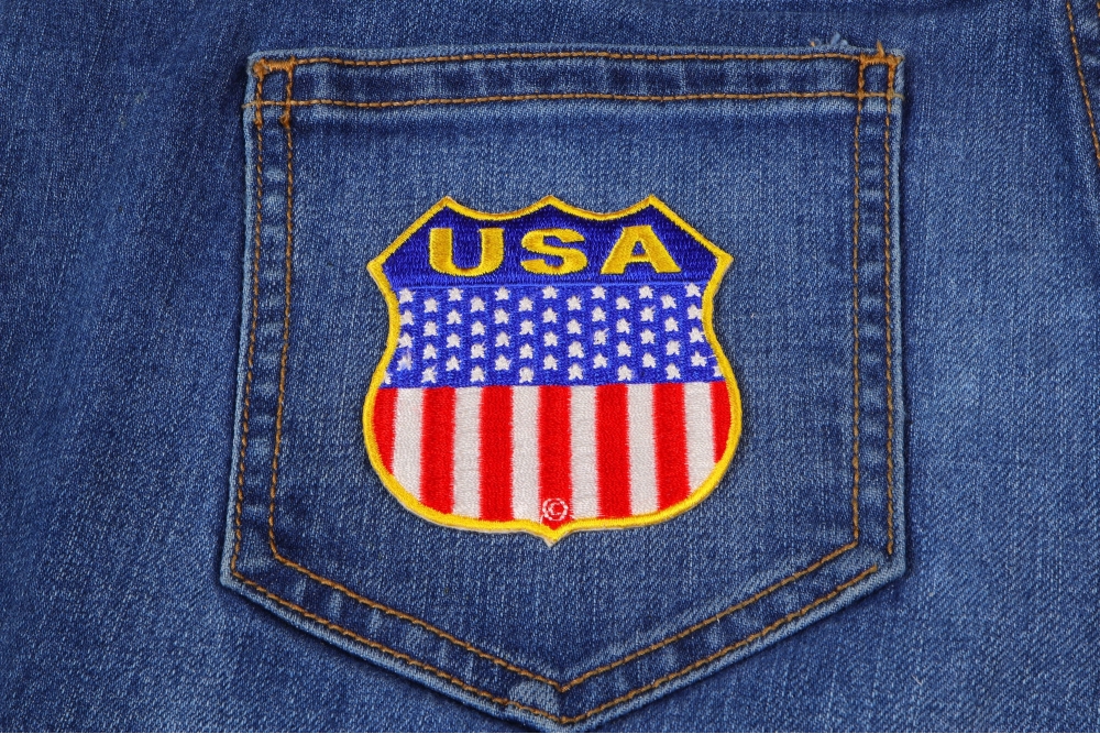USA Shield Flag Patch | American Flag Patches -TheCheapPlace