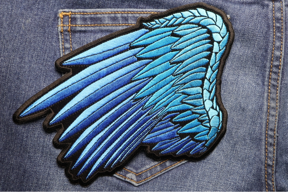 Blue Left Angel Wings Patch | Embroidered Patches