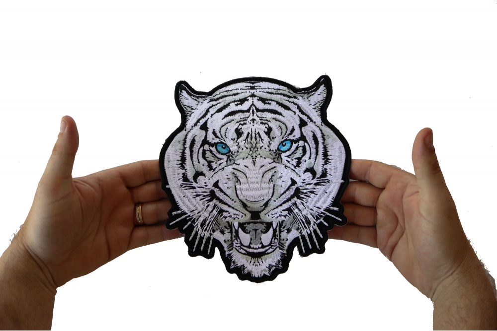 White Tiger Blue Eyes Patch | Wild Animal Patches -TheCheapPlace
