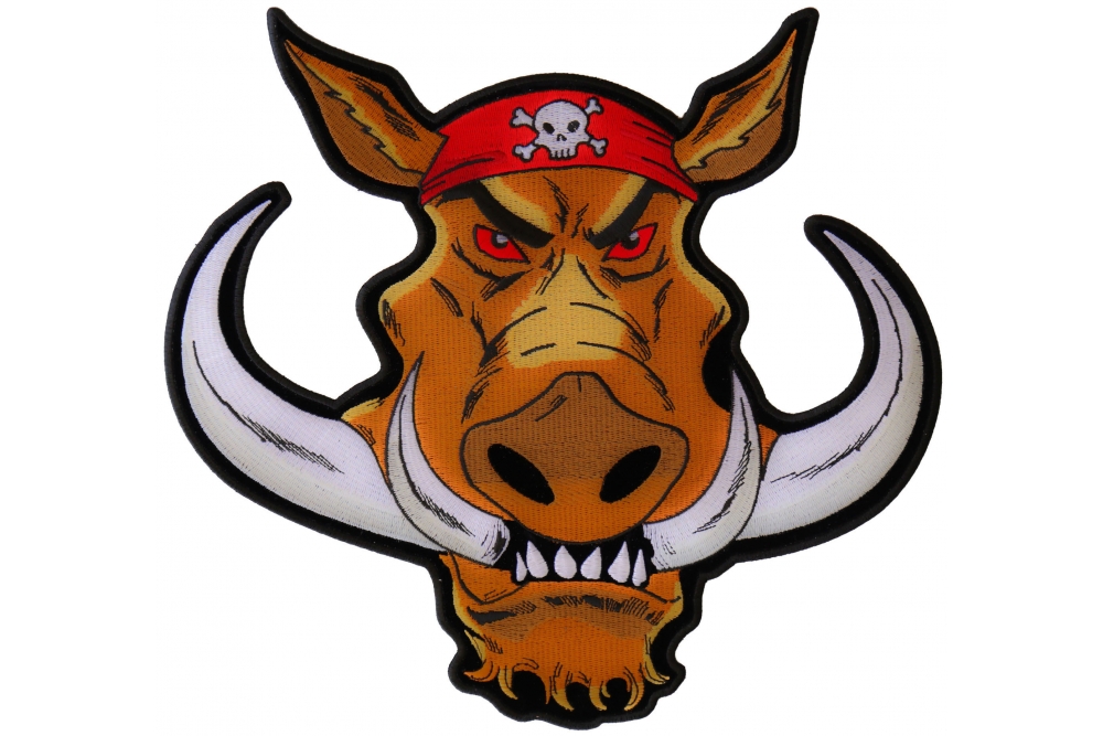 Biker Hog Large Hawg Patch | Wild Animal Patches -TheCheapPlace
