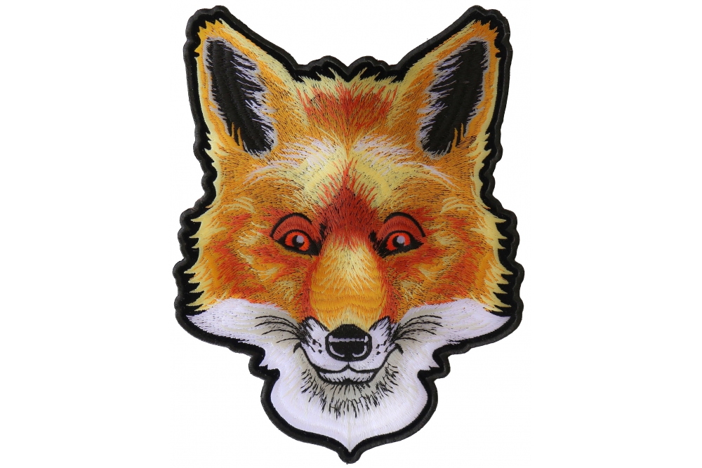 Brown Fox Large Embroidered Iron on Patch - TheCheapPlace