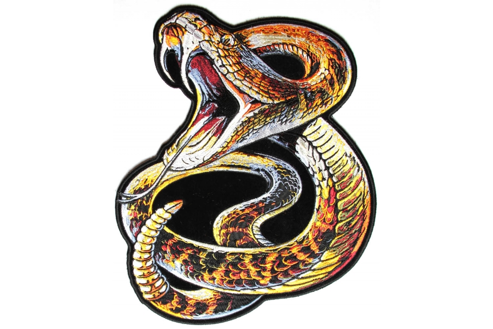 Rattle Snake Large Back Patch | Wild Animal Patches -TheCheapPlace