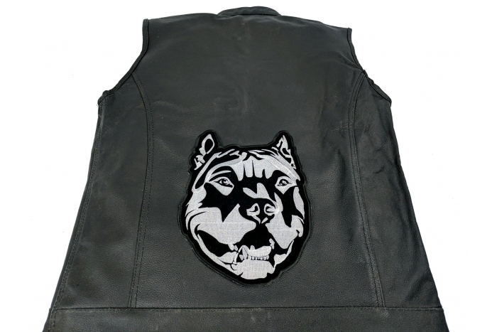 Iron On Large Pitbull Back Patch | Embroidered Patches by Ivamis Patches