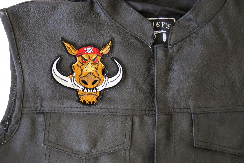 Biker Hog Patch Small Hawg | Wild Animal Patches -TheCheapPlace