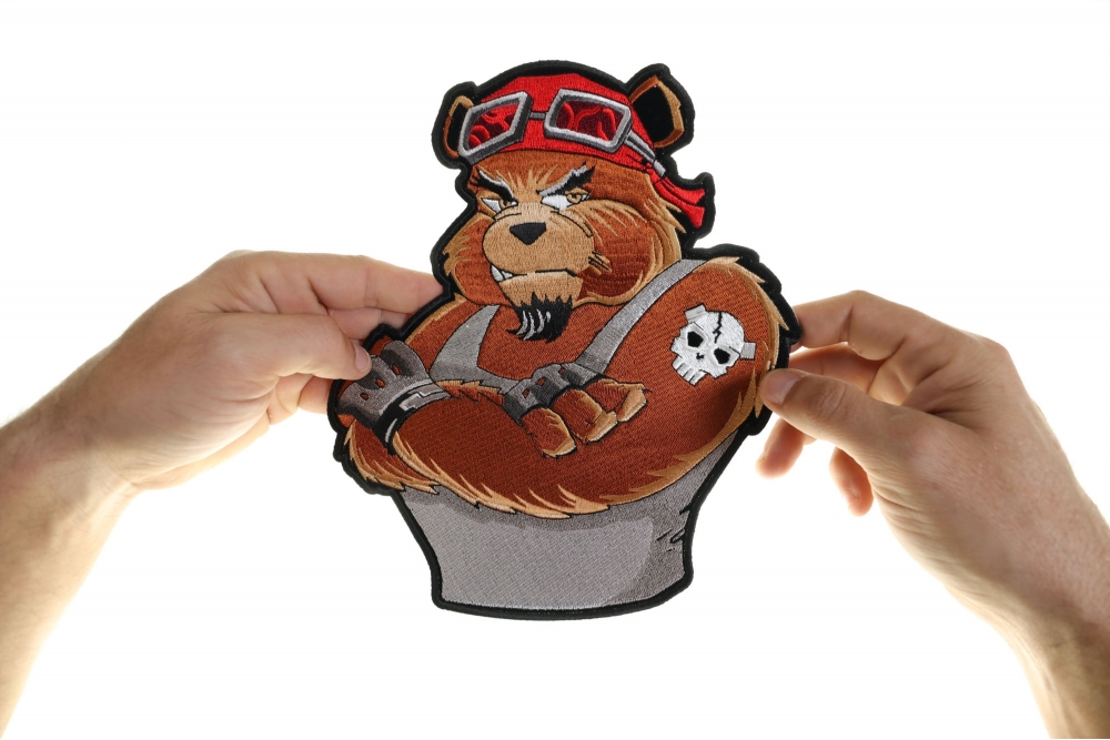 Biker Bear Large Patch