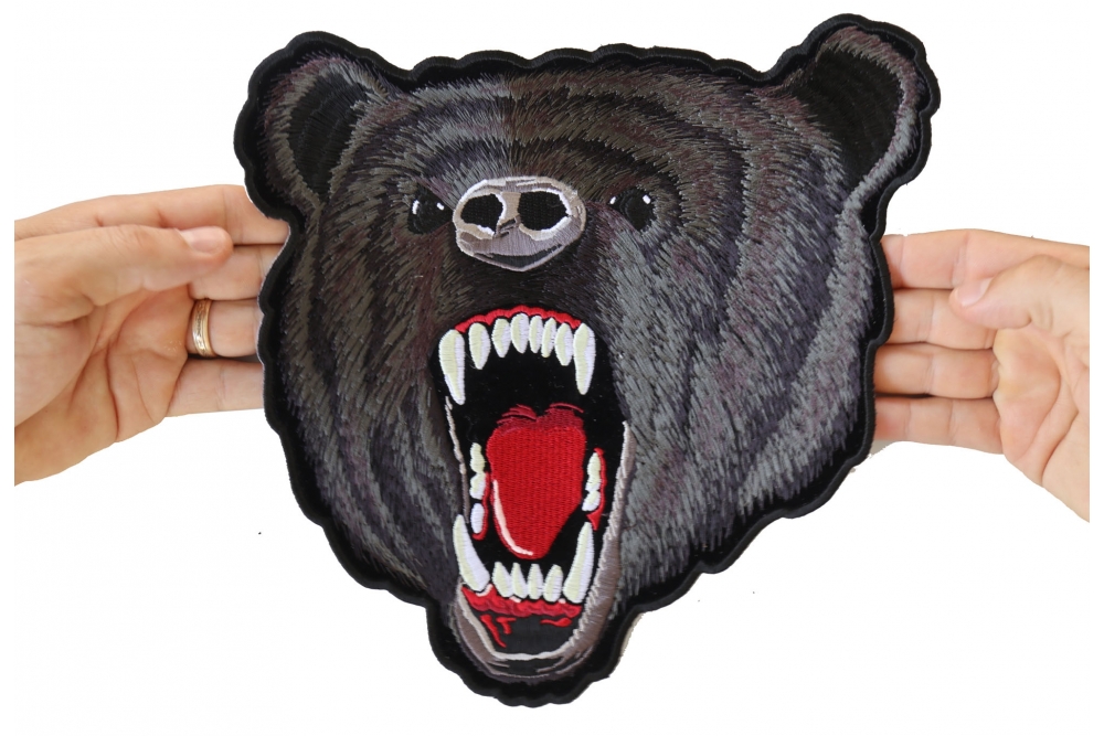 Black Bear Embroidered Iron on Patch - TheCheapPlace