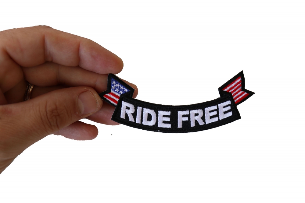 Ride Free Small Rocker Biker Patch - TheCheapPlace