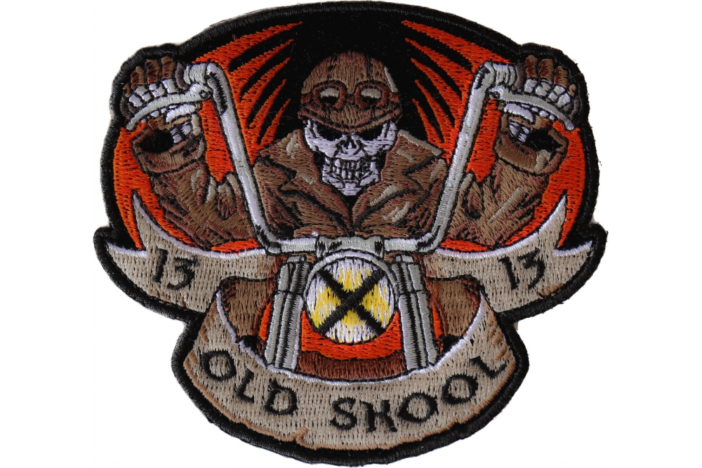 Old Skool Biker Iron on Patch - TheCheapPlace