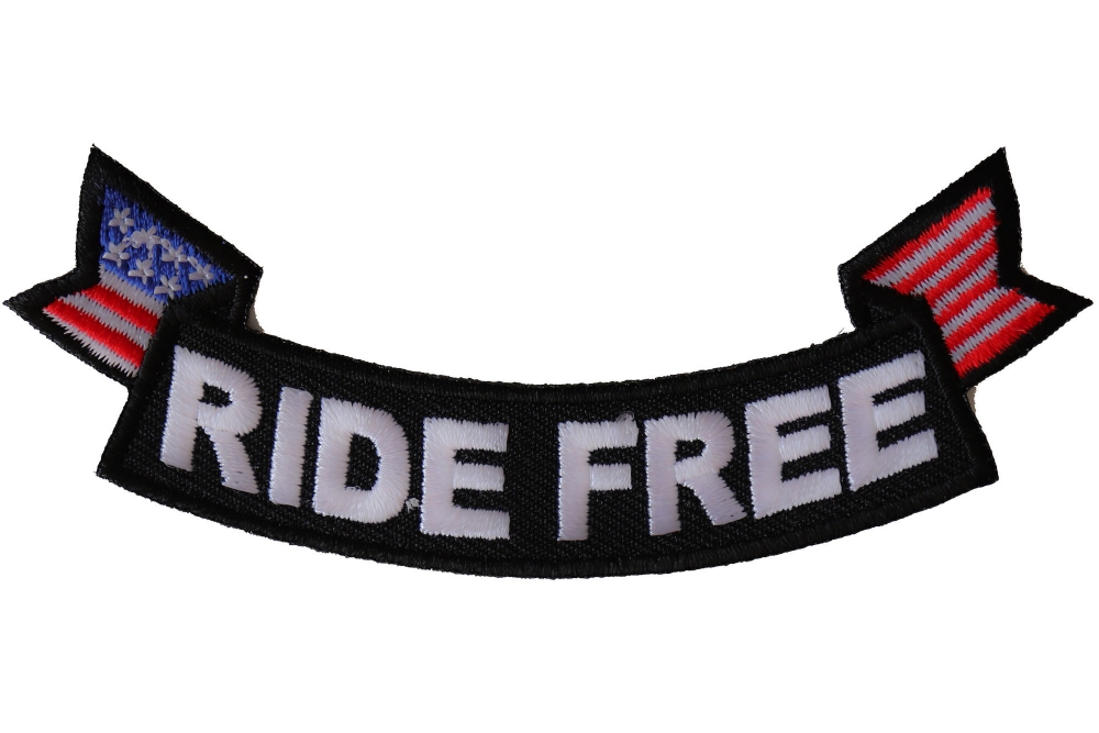 Ride Free Small Rocker Biker Patch - TheCheapPlace