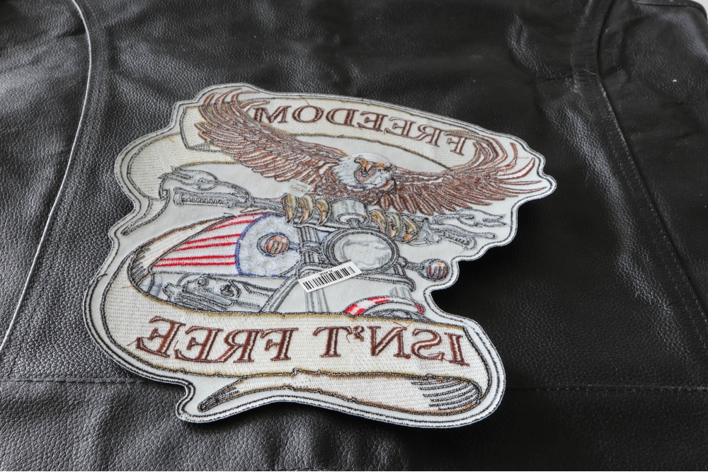 Freedom Isn't Free Biker Eagle Patriotic Large Back Patch | Biker Patches -TheCheapPlace
