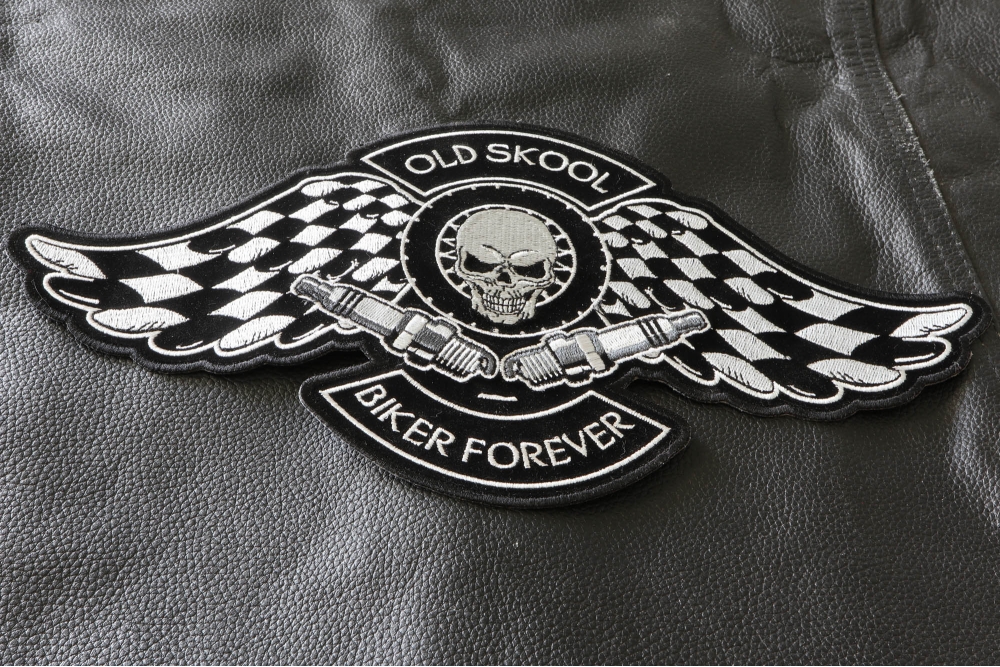 Old Skool Biker Forever Patch - TheCheapPlace