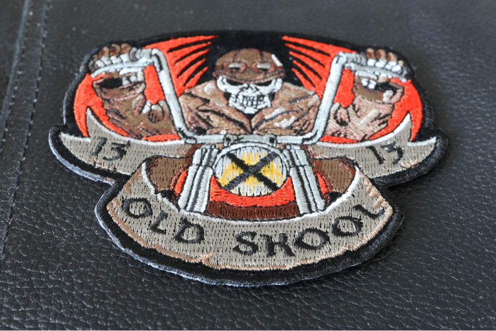 Old Skool Biker Iron on Patch - TheCheapPlace