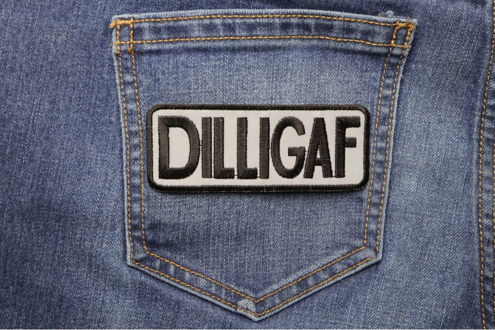 Reflective Small Dilligaf Patch | Dilligaf Patches -TheCheapPlace